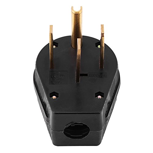 NEMA 14-50P 50A 125/250V Straight Blade Four Pin US Plug Four Holes Plug for Generator Dryer RV