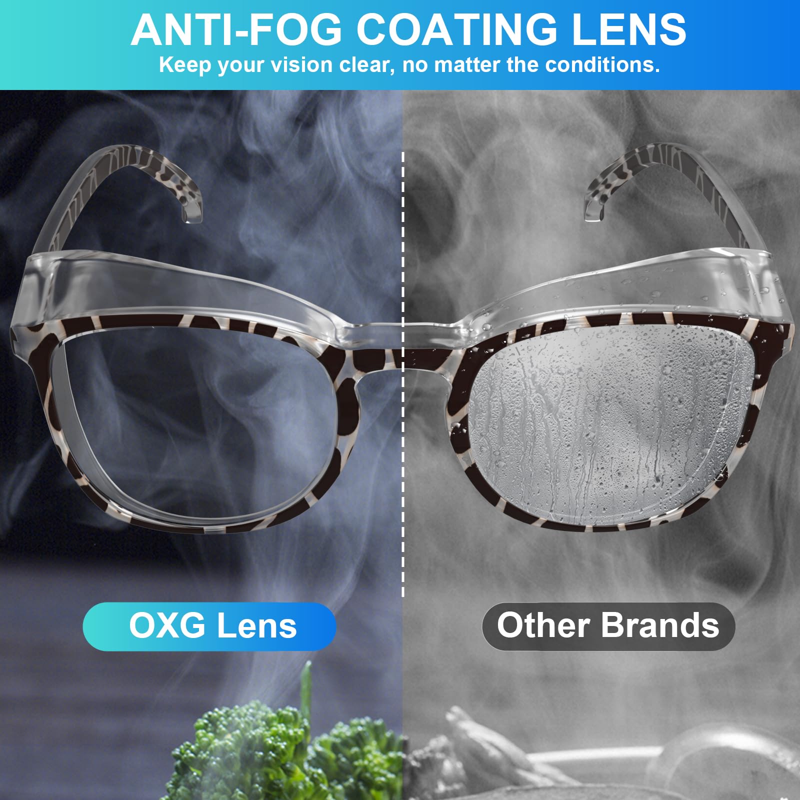 OXG 3 Pack Safety Glasses Goggles for Women, Anti Fog Clear Safety Glasses Scratch Resistant Protective Eyewear for Nurses (Blue+Purple+Grey)