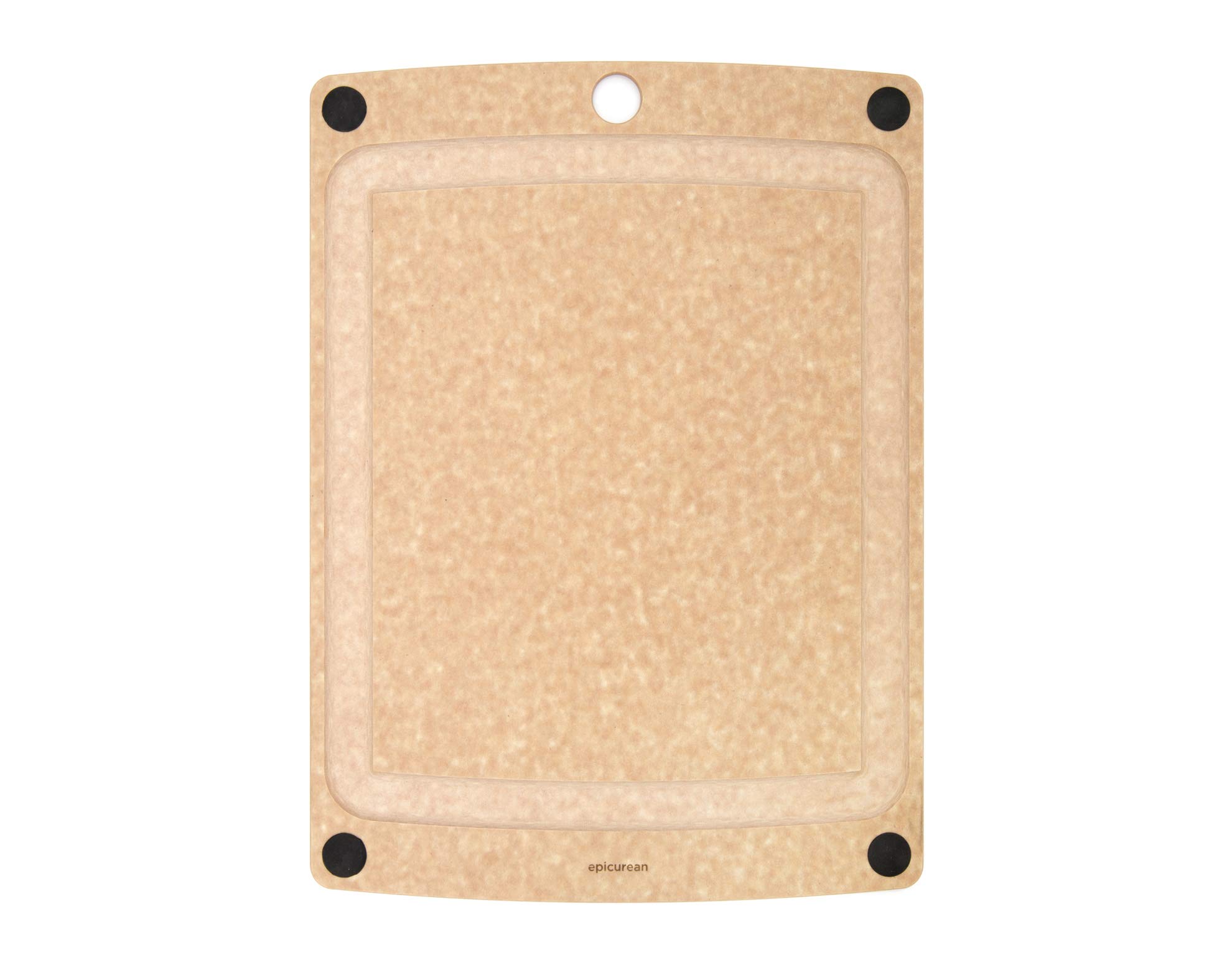 Epicurean All-In-One Cutting Board with Non-Slip Feet, 17.5" x 13", Slate/Black