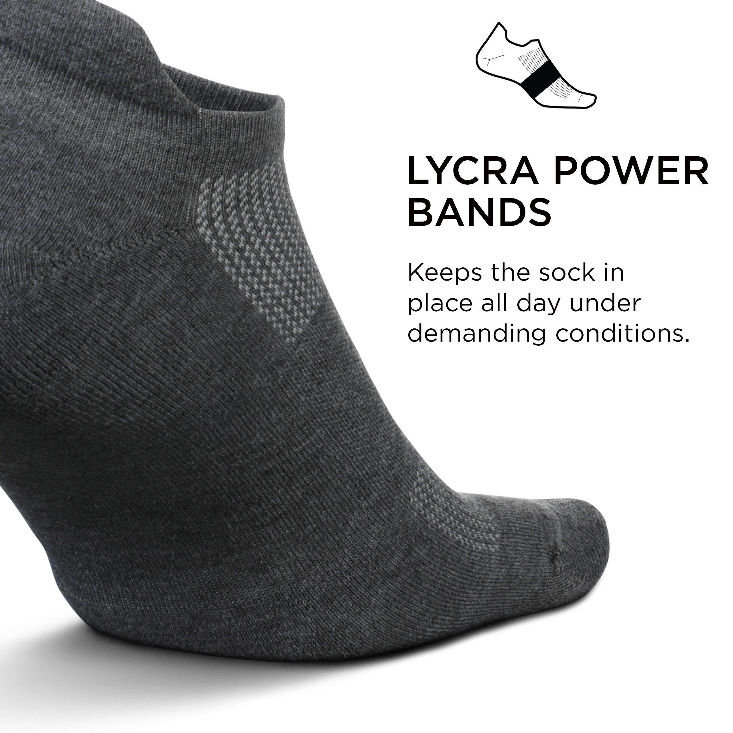 Feetures High Performance Max Cushion Ankle Sock - No Show Socks for Women & Men with Heel Tab - Heather Gray, S (1 Pair)