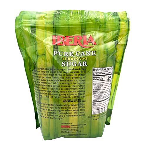Iberia 100% Natural Pure Cane Turbinado Raw Sugar, 32 Oz