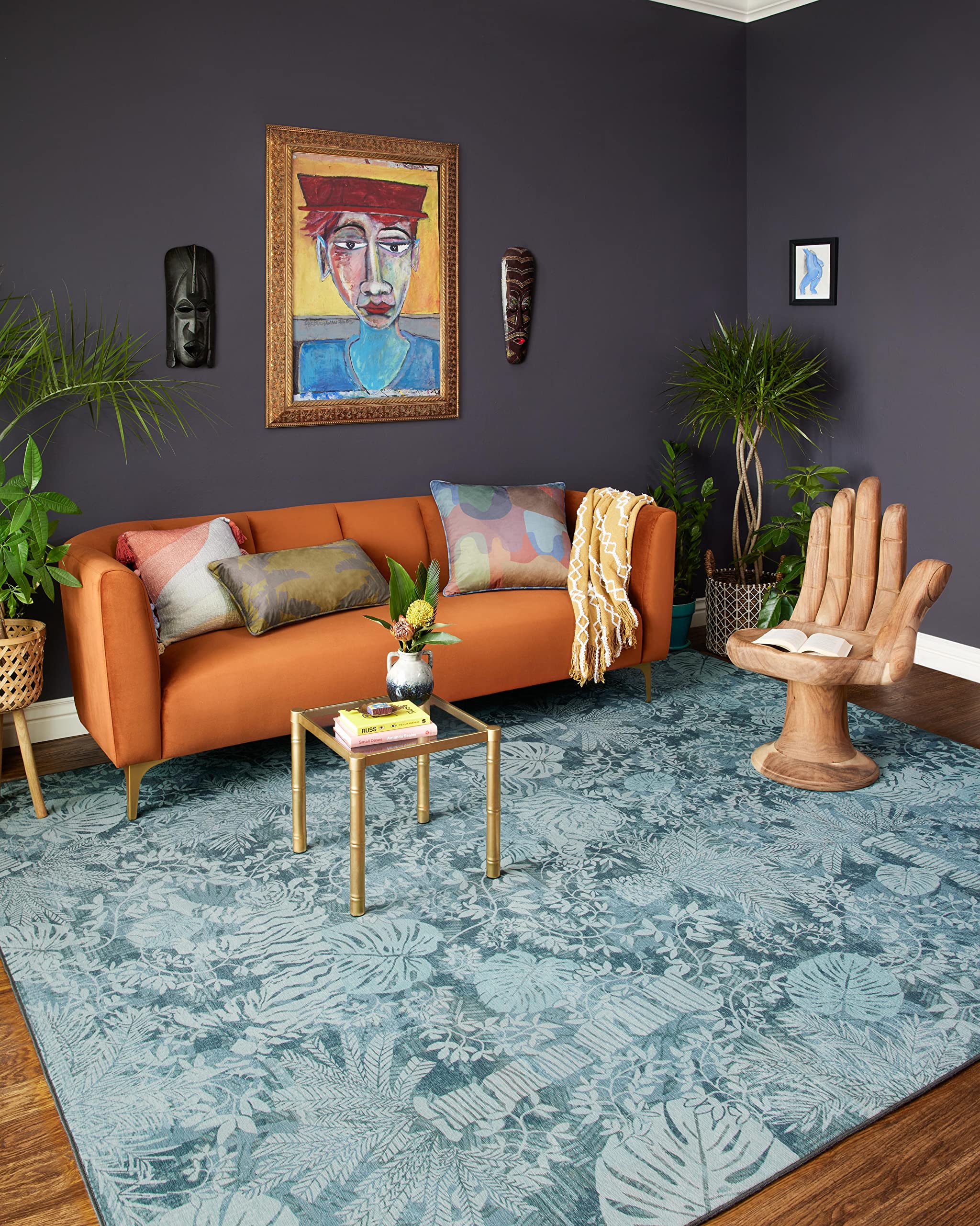 Justina Blakeney x Loloi Pisolino Collection PSO-04 Teal / Lagoon 8'-6" x 11'-6" Area Rug