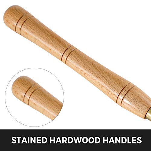 Mophorn Lathe Chisel 8 Piece Wood Lathe Chisel Cutting Carving HSS Steel Blades Wood Turning Tools Lathe Chisel Set Wooden Case for Storage for Wood Turning Hardwood One Free Chisel