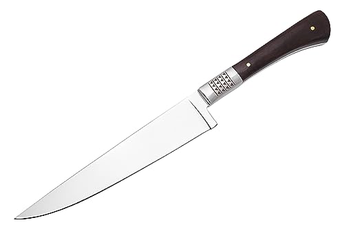 Grand Way Hunting Survival Fixed Blade Knife - Tactical Knife with Wood Handle for Hiking Camping and Fishing - Big Blade Kitchen Chefs Knife 3282