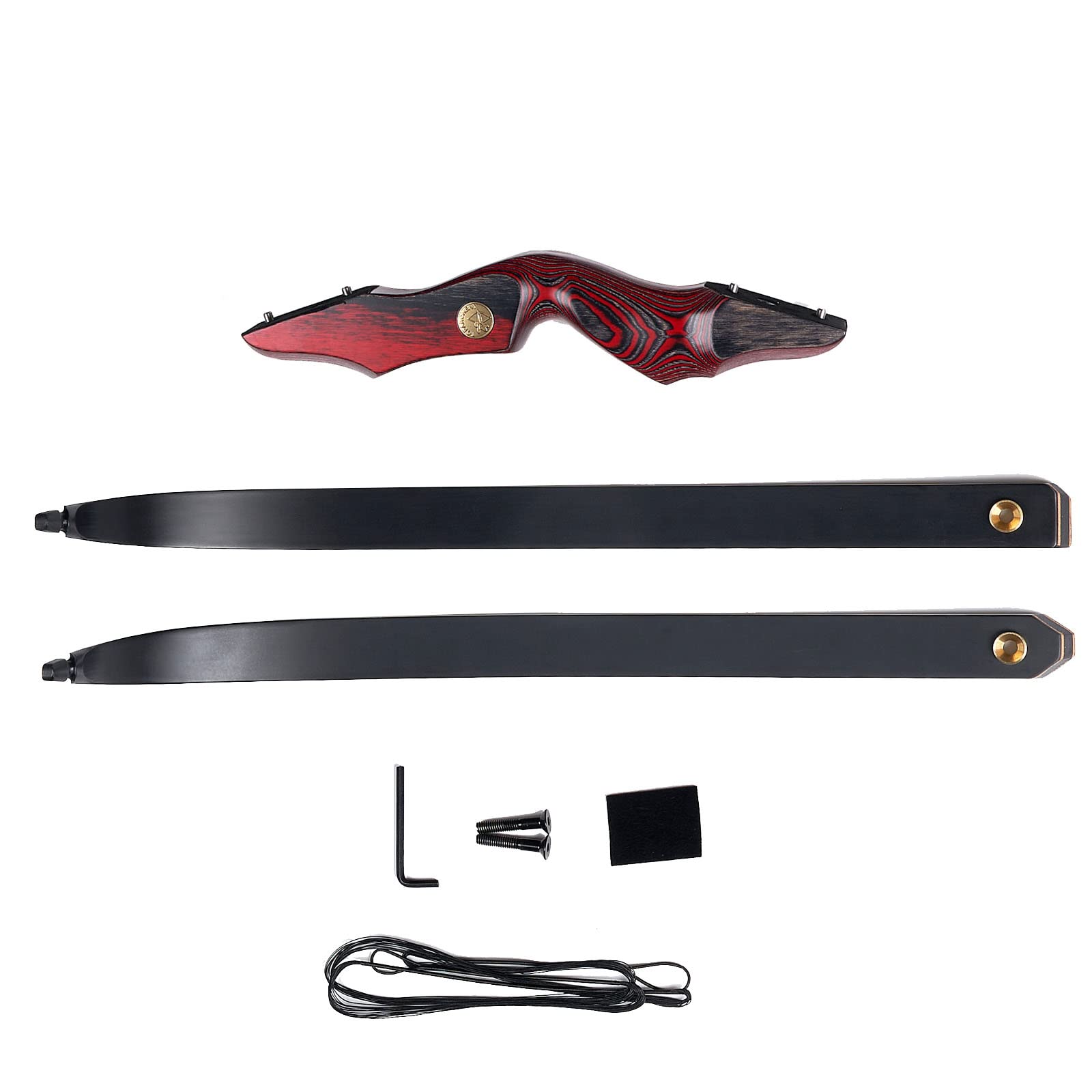 GOLRESOL 60" Archery Bow and Arrows Set for Adults Takedown Recurve Bow Survival Longbow Bamboo Core Limbs for Right Handed Shooters Target Shooting Hunting Practice (60Lb)