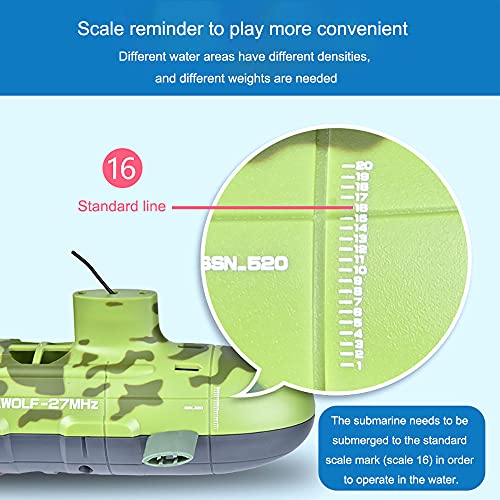 Lllunimon RC Boat Remote Control Seawolf Submarine Simulation Model Diving Racing Ship Gift for Adults & Kids,Orange 40mhz