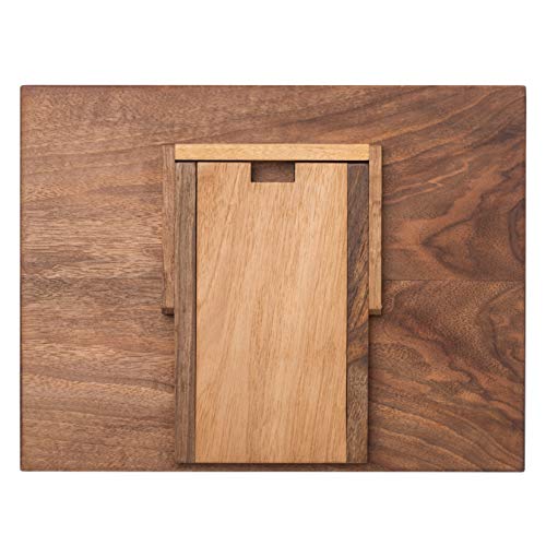 TILISMA Wooden Cook Book Stand - Handmade Walnut Book Holder for Reading Hands Free - Cookbook Holder for Counter Top - Fancy Tablet Holder - Recipe Holder - Book Accessories for Kitchen