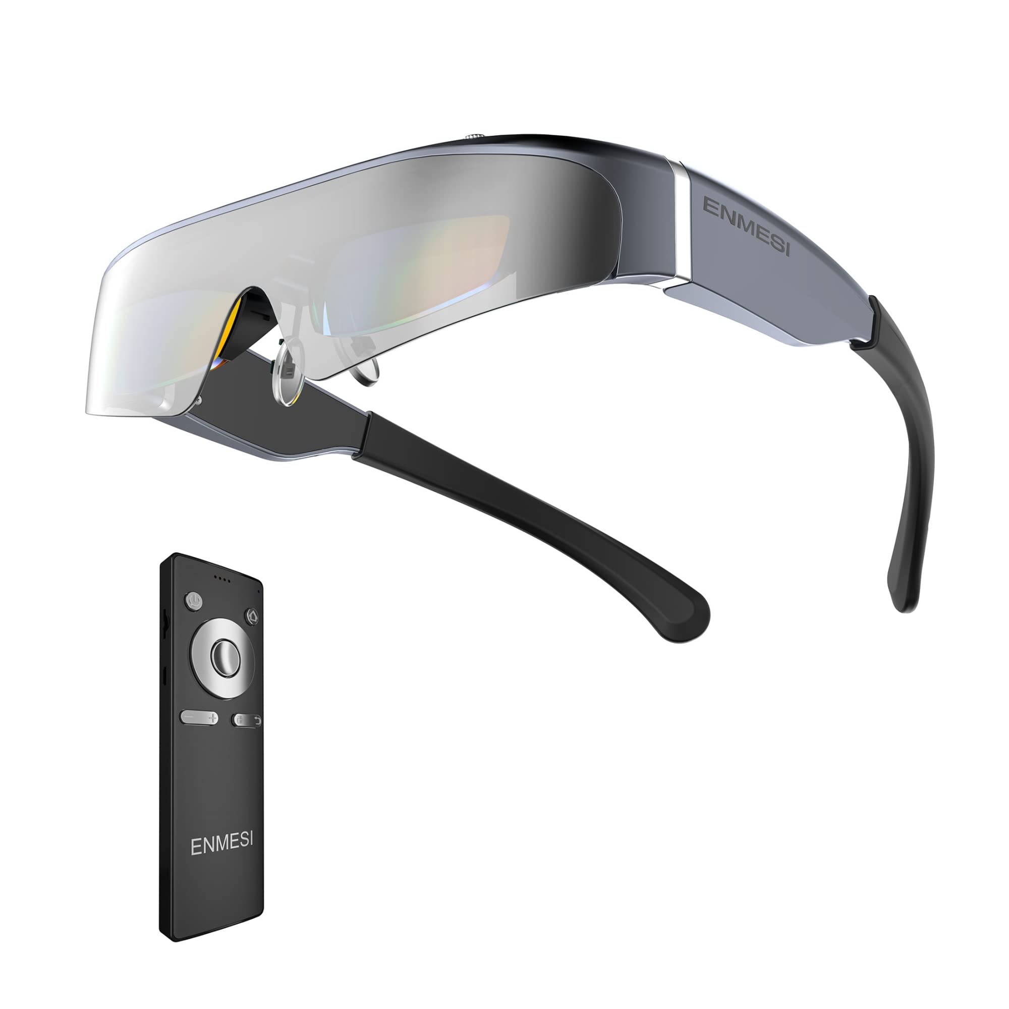 MYPOWR AR Glasses, 3D VR HMD Monitor, 1920x1080x2 HD Display, 4K Display 4496PPI, Hardware 3D Split Screen, Connected to Various Media Sources Directly