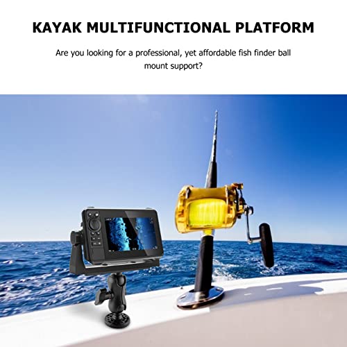 GAFOKI Ocean Kayak Universal Canoe Kayak for Boat Marine Electronic Multifunctional Down Base Mounting with Drill- - Plate Head Navigator Fish Rack Mount Track Holder Black