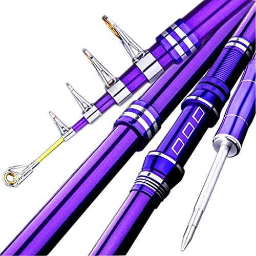 GGRBH Super Hard Carp Fishing Rod Feeder Hard FRP Carbon Fiber Telescopic Lure Spinning Pole 2.1/2.4/2.7/3.0/3.6M ( Size : 3.0M )