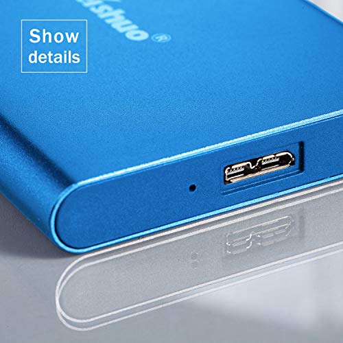 FEISHUO Portable External Hard Drive 1tb, HDD USB 3.0 for PC, Mac, Windows, Linux, Android OS(1 Tb, Blue)