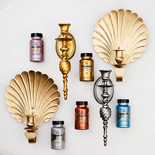 FolkArt Treasure Gold Metallic Acrylic Craft Paint, 2 oz, Blue Quartz