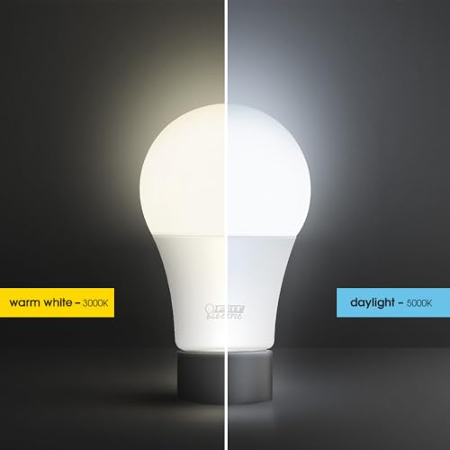 Feit Electric A19 LED Light Bulbs, 60W Equivalent, Non Dimmable, 800 Lumens, E26 Standard Base, 5000k Daylight, 80 CRI, 10 Year Lifetime, Energy Efficient, 24 Pack, A800850/10KLED/MP/24