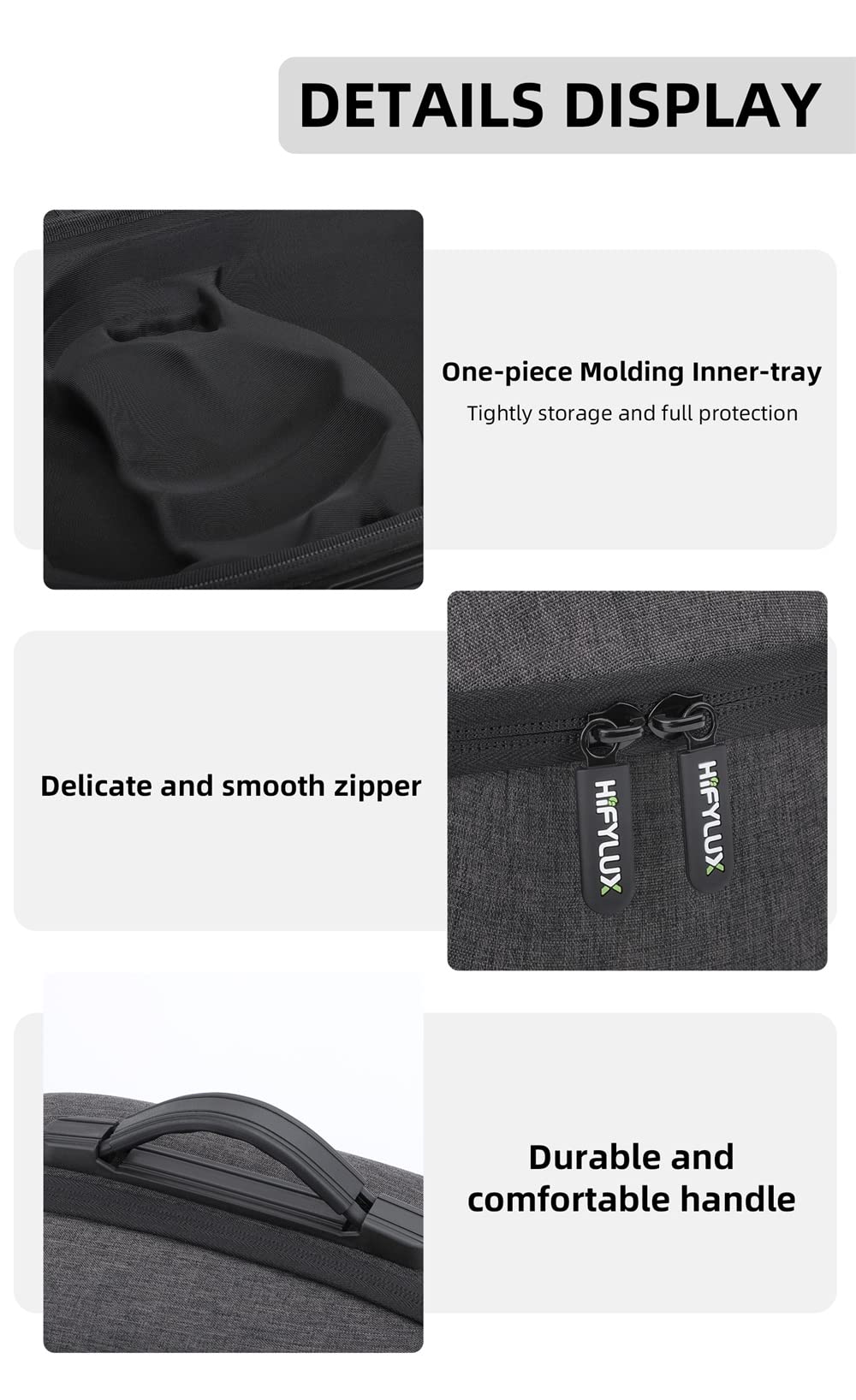 MayHei Portable Hard Shell Carrying Case Suitable for PlayStation VR2 Storage Bag Gaming Headset Handle for PS VR2 Accessories, Black