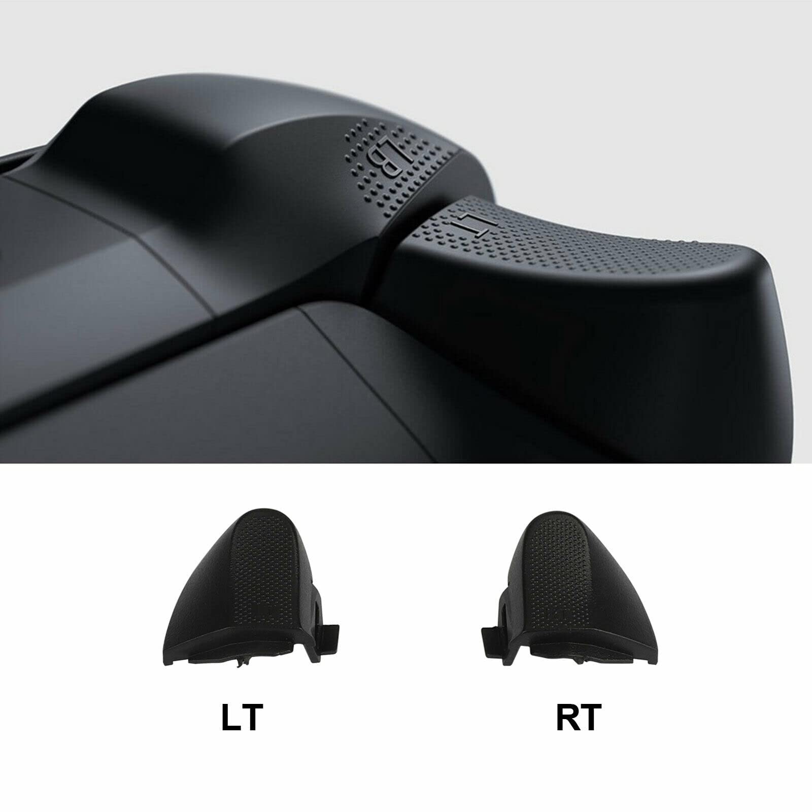LB RB LT RT Bumper Trigger Button Shoulder with Top Middle Bar Replacement Kit Analog Caps for Xbox Series X S Controller
