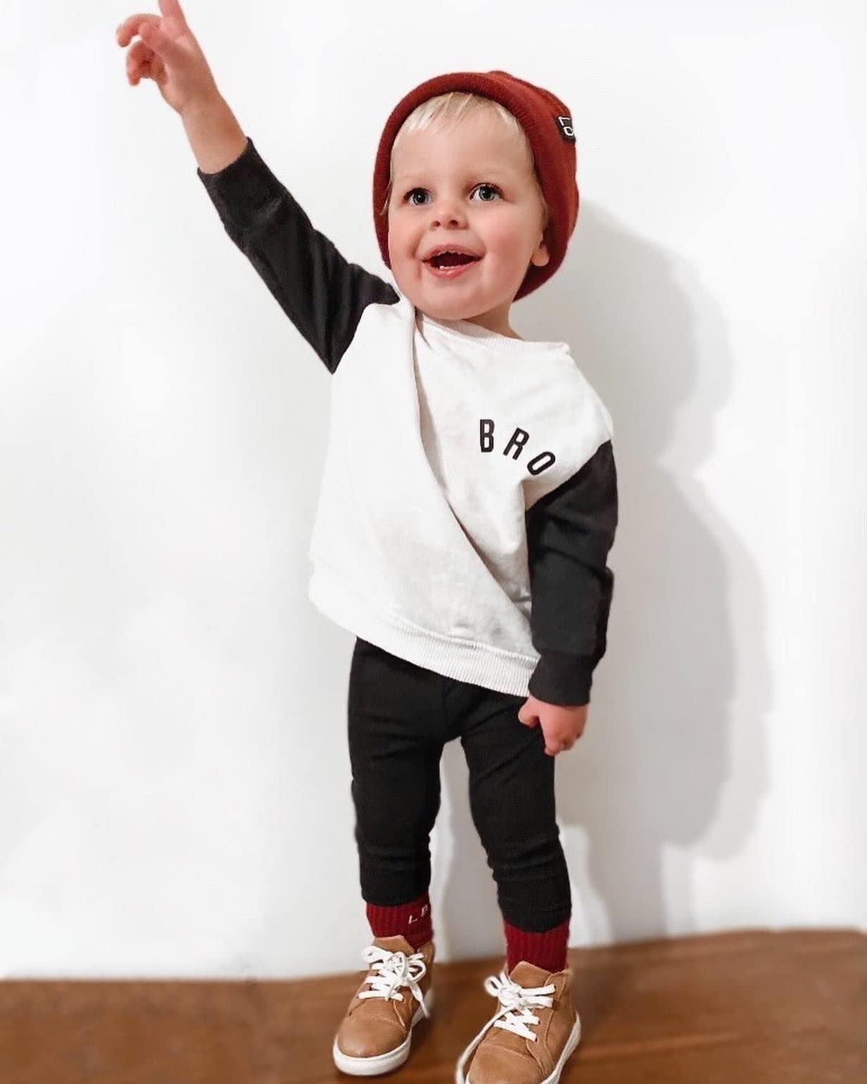 MAYUMMPY Infant Baby Boy Girl Clothes Long Sleeve Crewneck Sweatshirts Pullover Top Pants Set Fall Winter Outfit (BRO,6-12 Months)