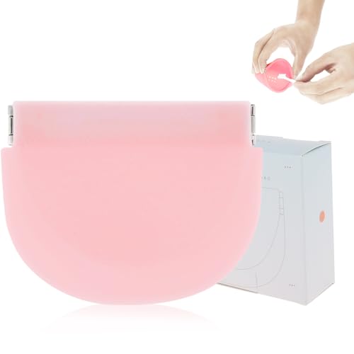 esidianzi Denture Retainer Case Food Grade Silicone Denture Holder Box with Vent Holes Mini Portable False Teeth Container Multipurpose False Teeth Storage Box for Home Travel Office(Pink)