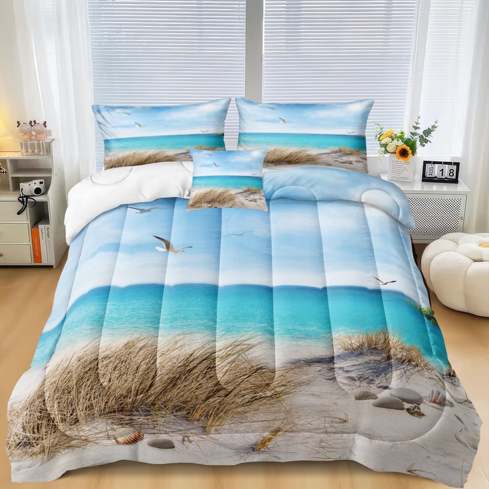 MOVE OVER Halloween Comforter Set King Pumpkin Comforter Set Girls Boys Kids Halloween Pumpkin Bedding Set White Ghost and Cute Pumpkin Printed Pattern Halloween Festival Comforter Set