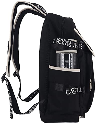 Roffatide Anime Demon Slayer Kamado Tanjirou Kamado Nezuko Laptop Backpack with USB Charging Port