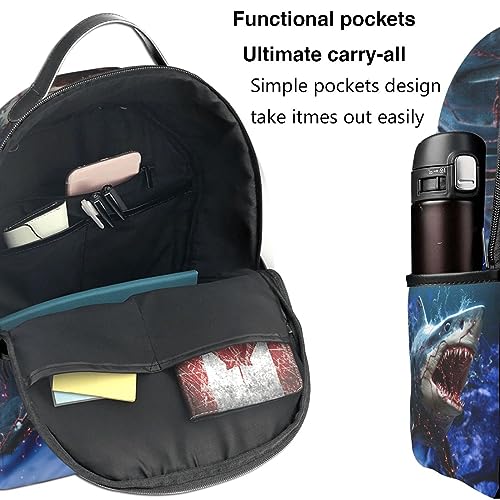 THIRTIMK Horror Casual Large Capacity Backpack, Lightweight Daypack For Work, Travel, And Outdoor Activities