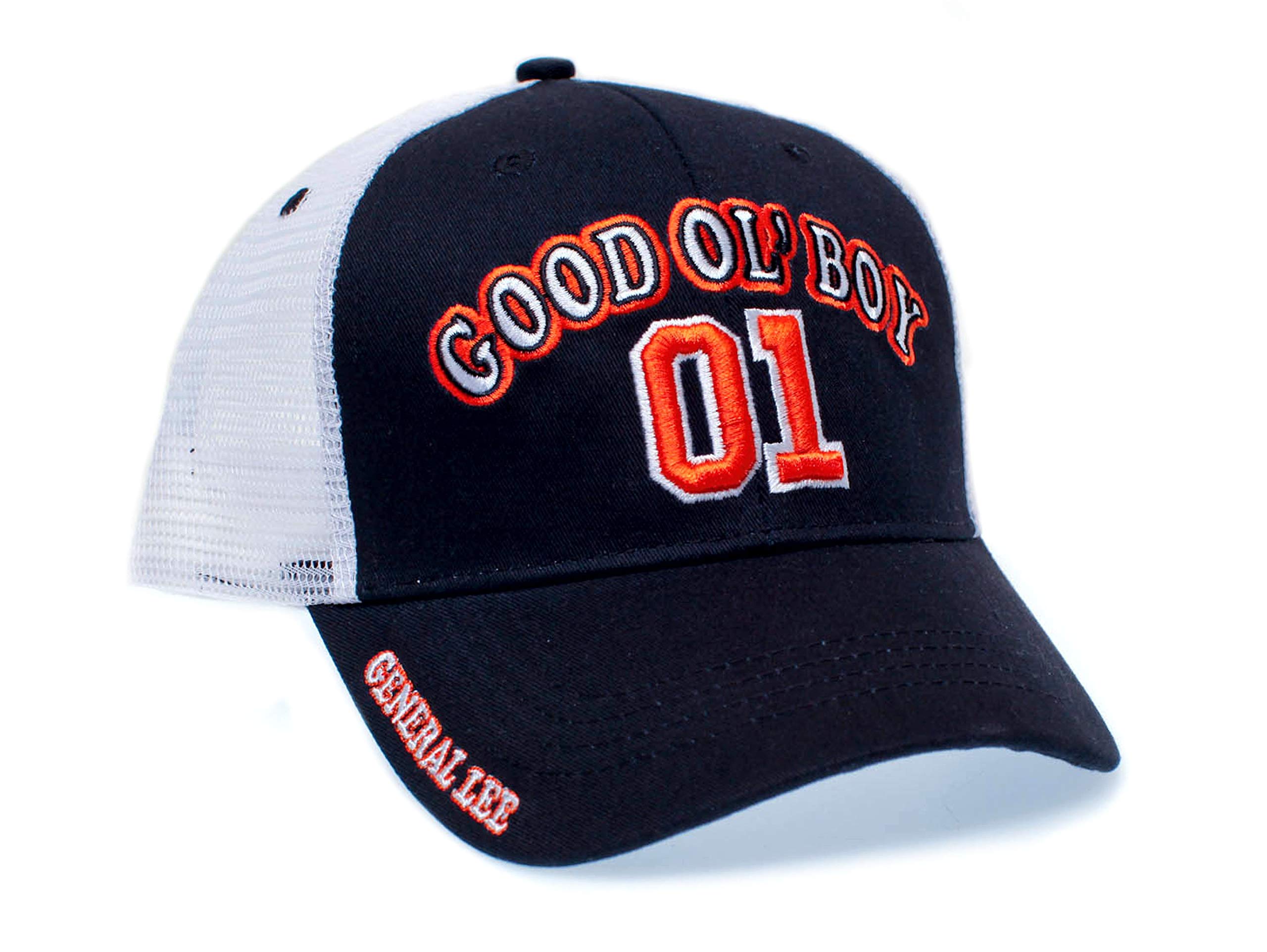 General Lee 01 Truckers Hat Good Ol’ Boy Cap Unisex Adult Black/White