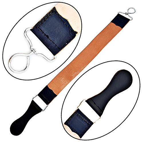 Hand Made Damascus Steel Straight Razor Folding Razor With Shaving Ready Classic Barber Blade Edge, Men Straight Razor, Leather Case + Strop, Close Shave, Great Gift R-17