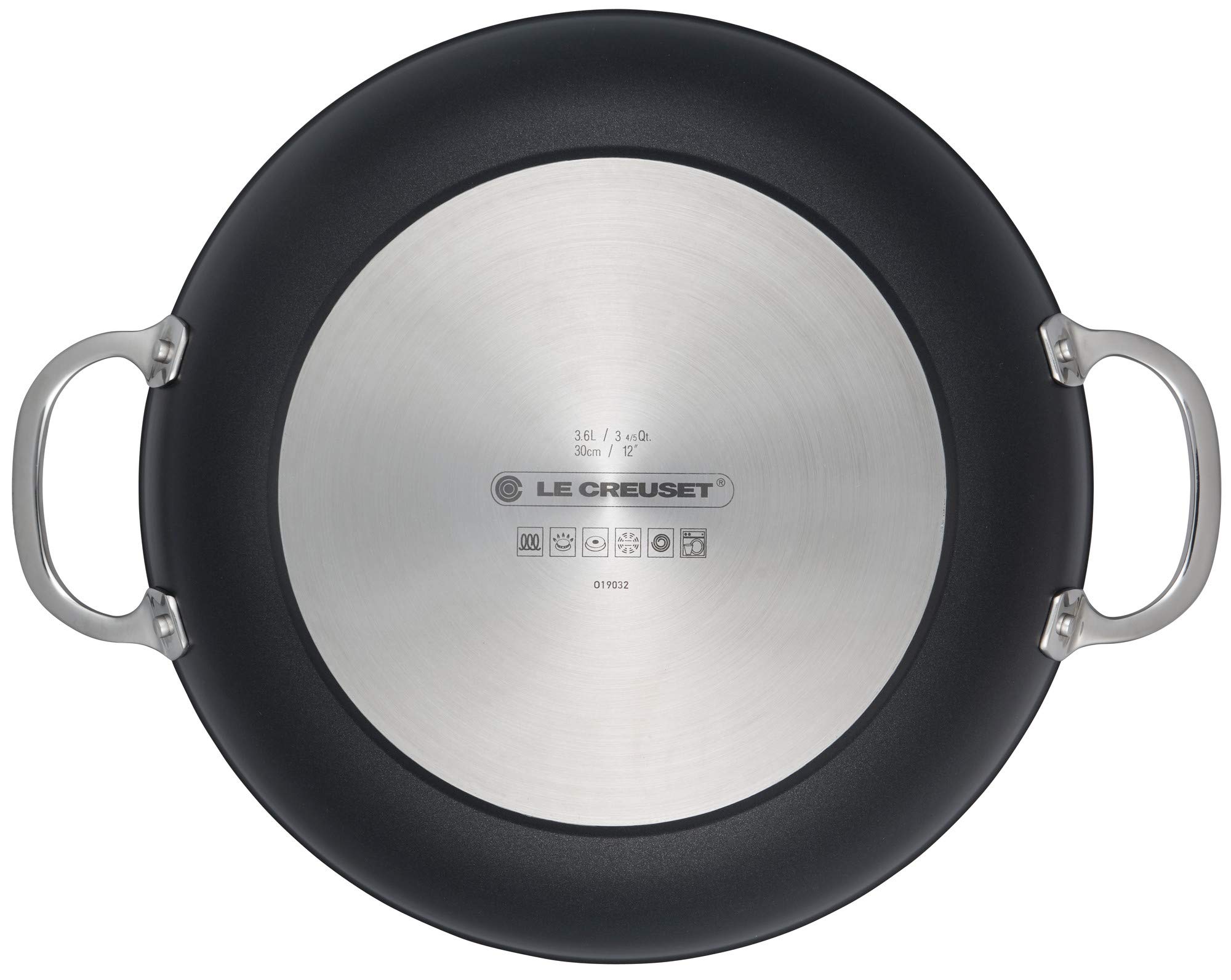 Le Creuset Toughened Nonstick PRO Shallow Casserole/Braiser with Glass Lid, 4 qt., Gray