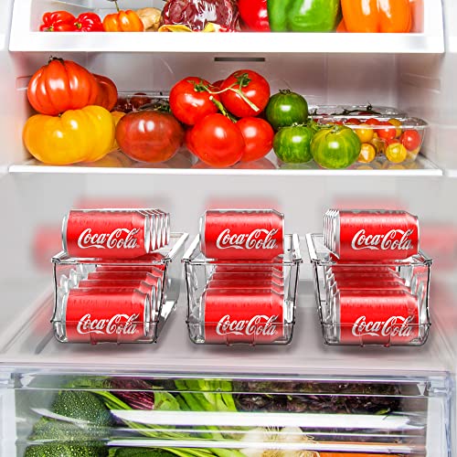 Simple Houseware 2-Pack Front-Loading Beverage Soda Can Organizer Dispenser, Clear