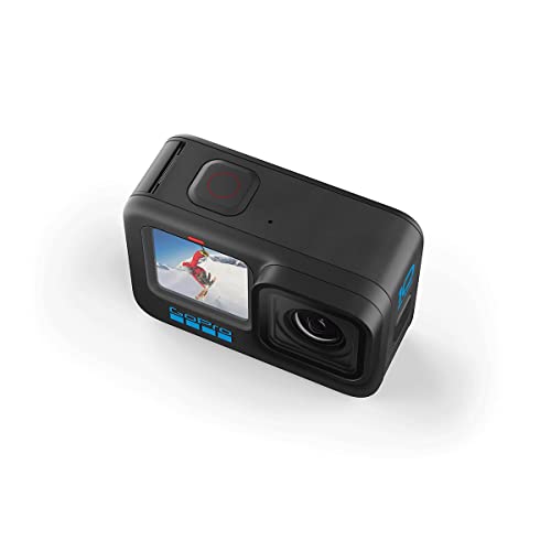GoPro HERO10 Black - Waterproof Action Camera with Front LCD and Touch Rear Screens, 5.3K60 Ultra HD Video, 23MP Photos, 1080p Live Streaming, Webcam, Stabilization