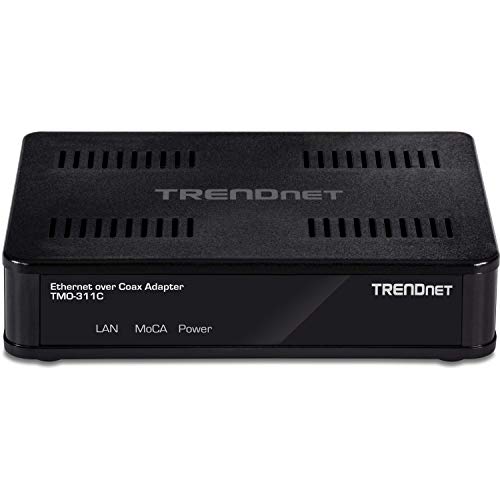 TRENDnet Ethernet Over Coax Adapter, Backward Compatible with MoCA 2.0, TMO-311C (Renewed)