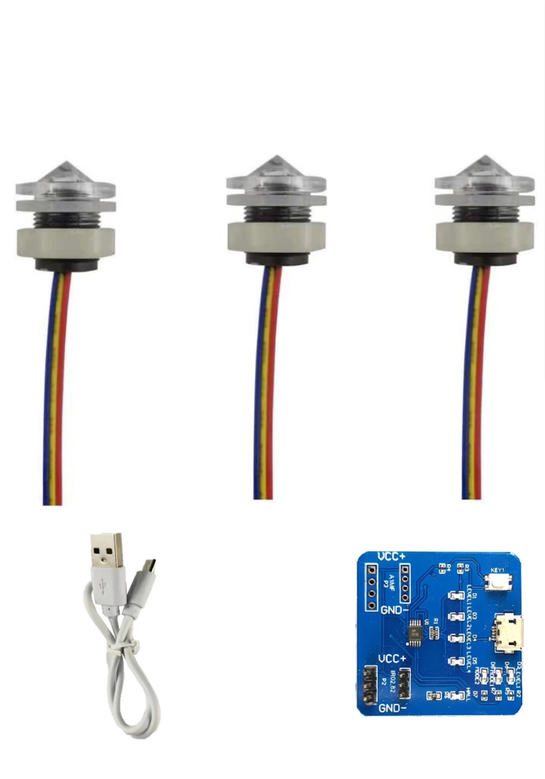 Food Grade Optical Infrared Water Liquid Level Sensor 500mm Cable High Sensibility, Working with Liquid Level Controller(Pack of 3)