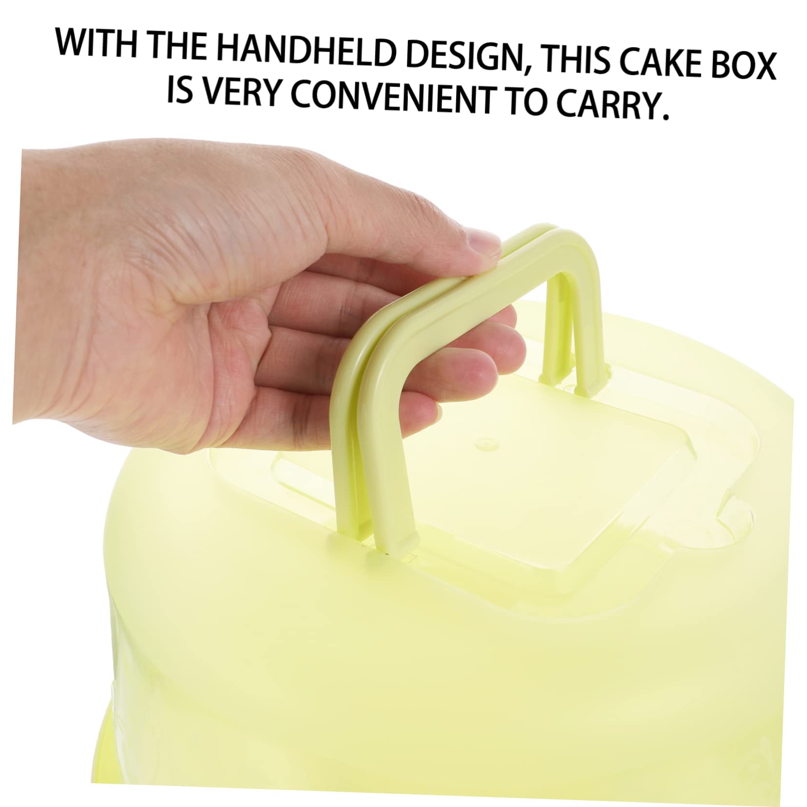 FELTECHELECTR 1pc Cake Box Cake Carrier Cupcake Holder Mini Cakes Decorative Serving Tray Cake Cover Cupcake Storage Containers Round Storage Container Desert Biscuit Freezer Container Box Pie