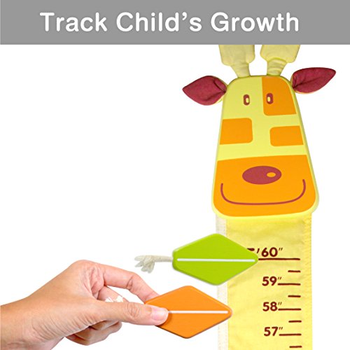 I'm Wood and Fabric Wall Growth Chart, Height Measurement, Scale, Ruler for Kids (Cow)