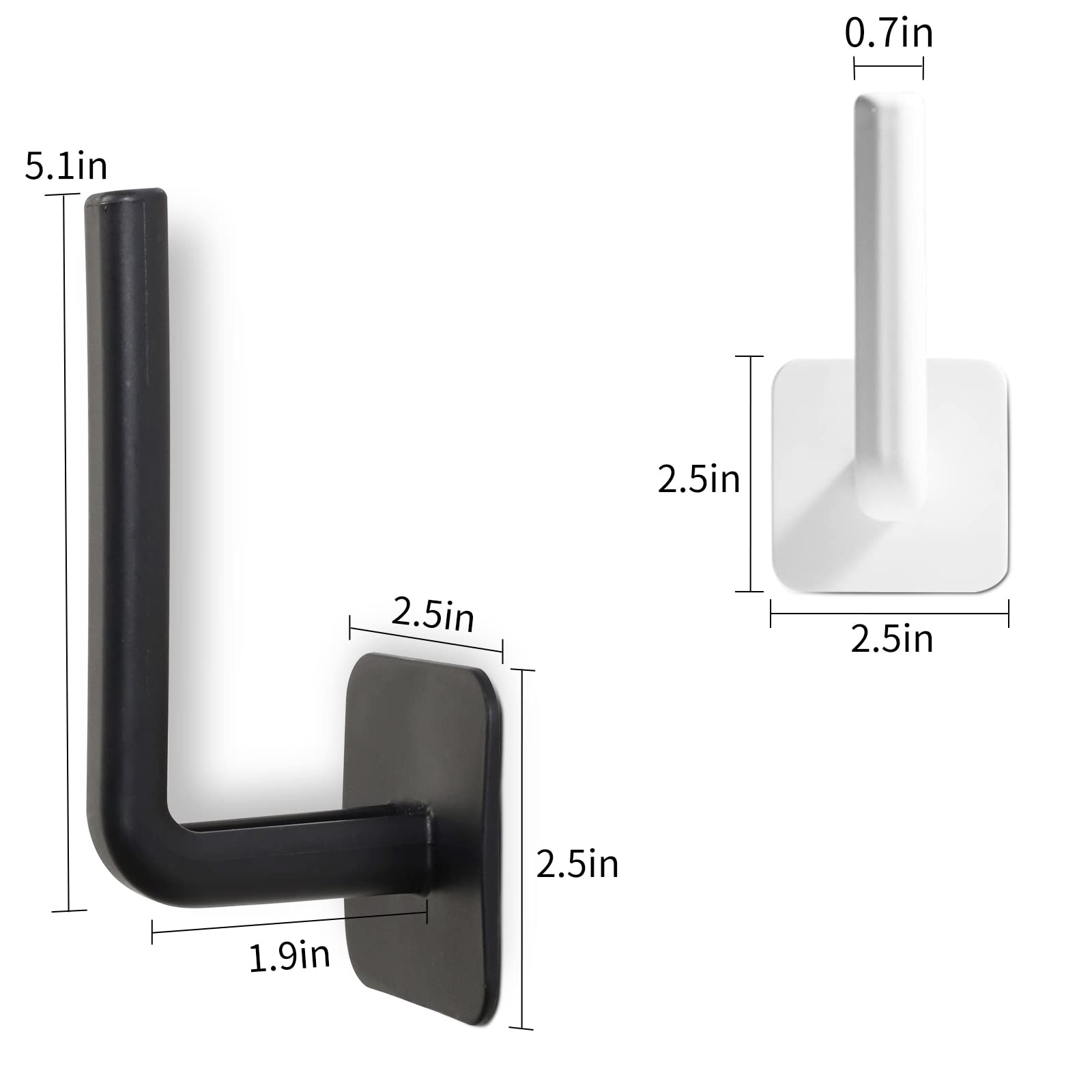 Funnacle Hat Rack for Baseball Caps Adhesive Hat Hooks for Wall, Hat Hanger Storage Baseball Cap Organizer, No Drilling Strong Hat Holder for Door, Closet, Bedroom,Office(Black, 2 Pack)
