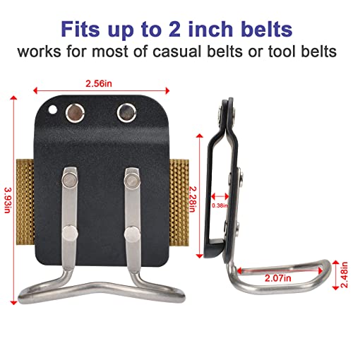 iGuerburn Hammer Holder Loop - Hammer Holster Clip on 2" Tool Belt, Hammer Belt Hook for Rip Claw Framing Hammer, Rock Heammer