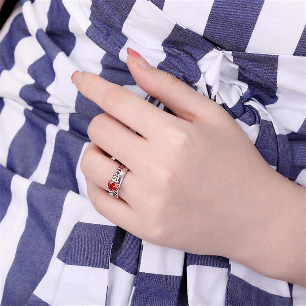 Getname Necklace Personalized American Baseball Sport Softball Band Ring Engraved Baseball Solitaire Birthstone Ring Sterling Silver 925 Wedding Band