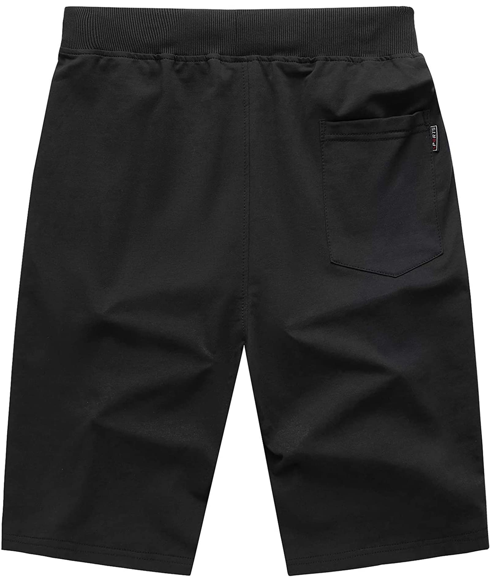 GEEK LIGHTING Men's 3 Pack Casual Shorts Elastic Waist Comfy Workout Shorts Drawstring Large