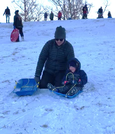 Lifetime SNO Go Snow Sled, Heavy-Duty Plastic, Winter Downhill Sled, Great for 2-4 Year Old Kids (Blue).