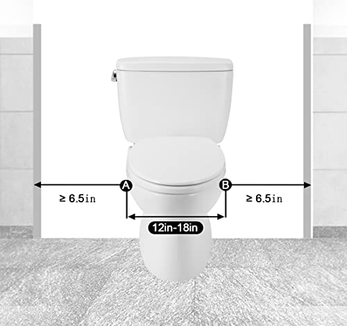LEACHOI Toilet Safety Rails for Elderly, Toilet Rails for Elderly Free Standing, Heavy Duty Toilet Safety Frame with Arms, Handicap Toilet Seat, Height & Width Adjustable - 350lbs