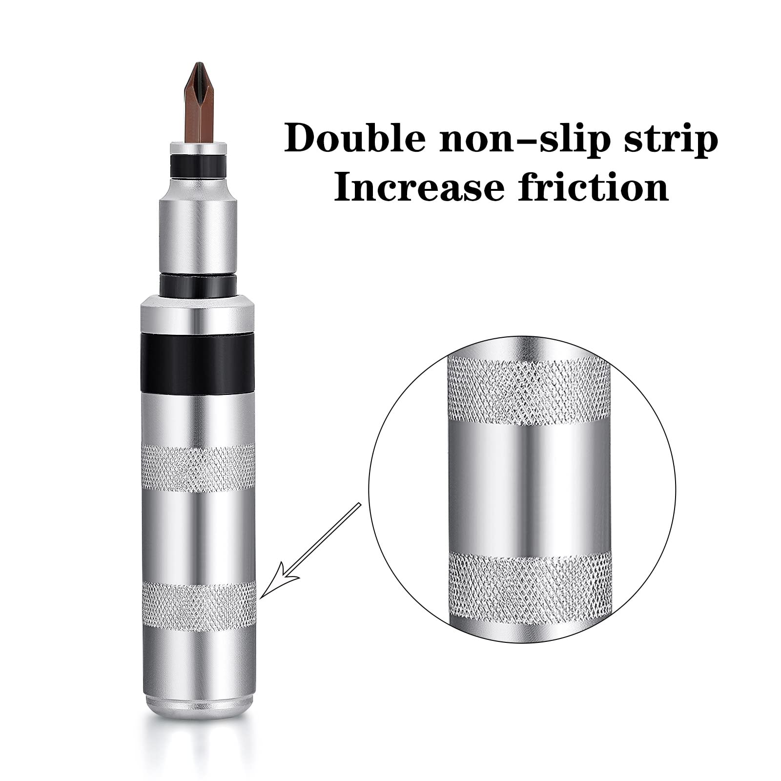 JIXINLAR 1/2" Manual Hand Impact Driver Set Extractor-12 PCS Impact Screwdriver S2 Steel Much More Durable Disengage Rusted Fasteners or Frozen Bolts Manual Reversible Impact Driver Set