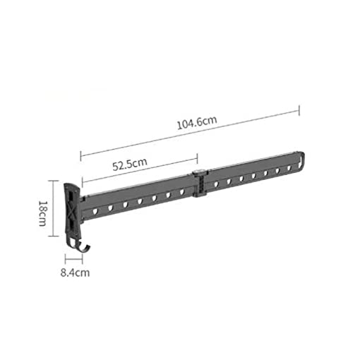New-Star Clothes Drying Rack Folding Indoor Wall Mounted Drying Rack Clothing Foldable 2 Fold for Laundry Room Organization and Small Space Organization Hanging Clothes Drying Rack