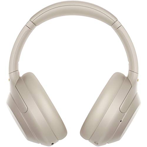 Sony WH1000XM4/S Premium Noise Cancelling Wireless Over-The-Ear Headphones Bundle with Deco Gear Wood Headphone Display Stand and Protective Travel Carry Case