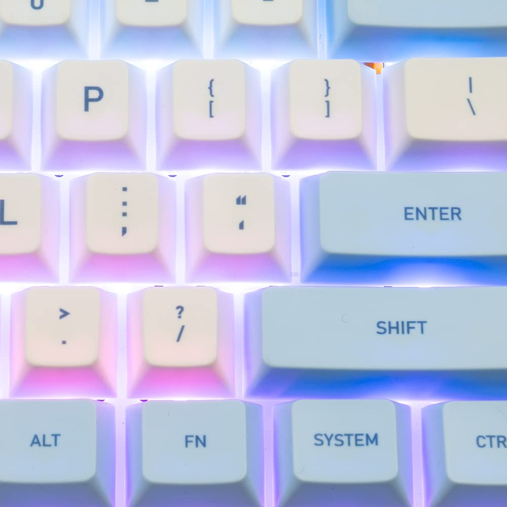IDOBAO Blue and WhiteKeycaps Pegaso Cherry Profile Thick PBT Dye-Sublimation Keycaps with 95 Keys for Standard 60 65 70 80 90 Layout Cherry MX Mechanical Keyboard Office Gaming