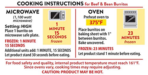 El Monterey Beef and Bean Burritos Made with Real Beef, 8 Ct Box