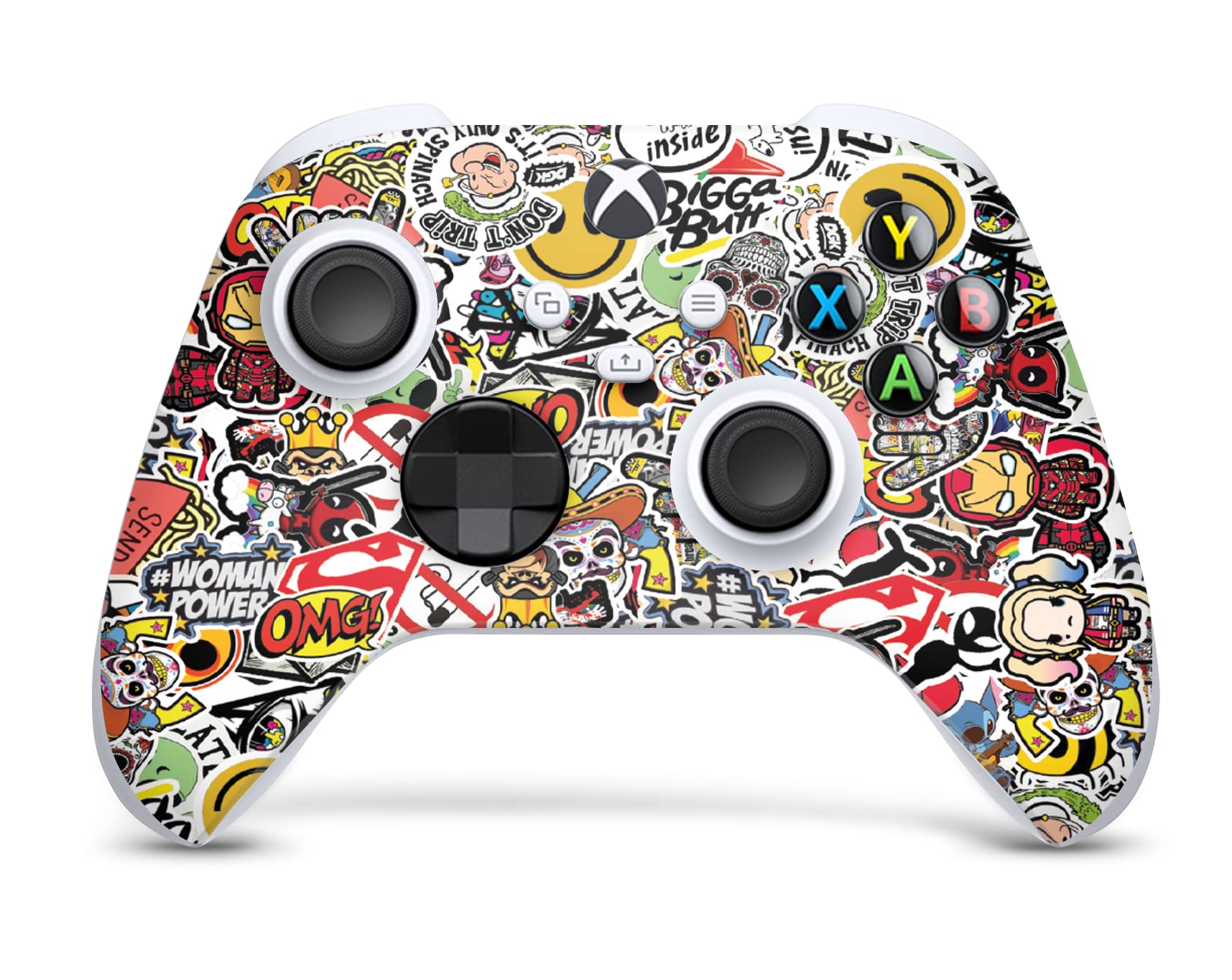 GNG Sticker Bomb Skins Compatible with Xbox Series X Console Decal Vinal Sticker + 2 Controller Set