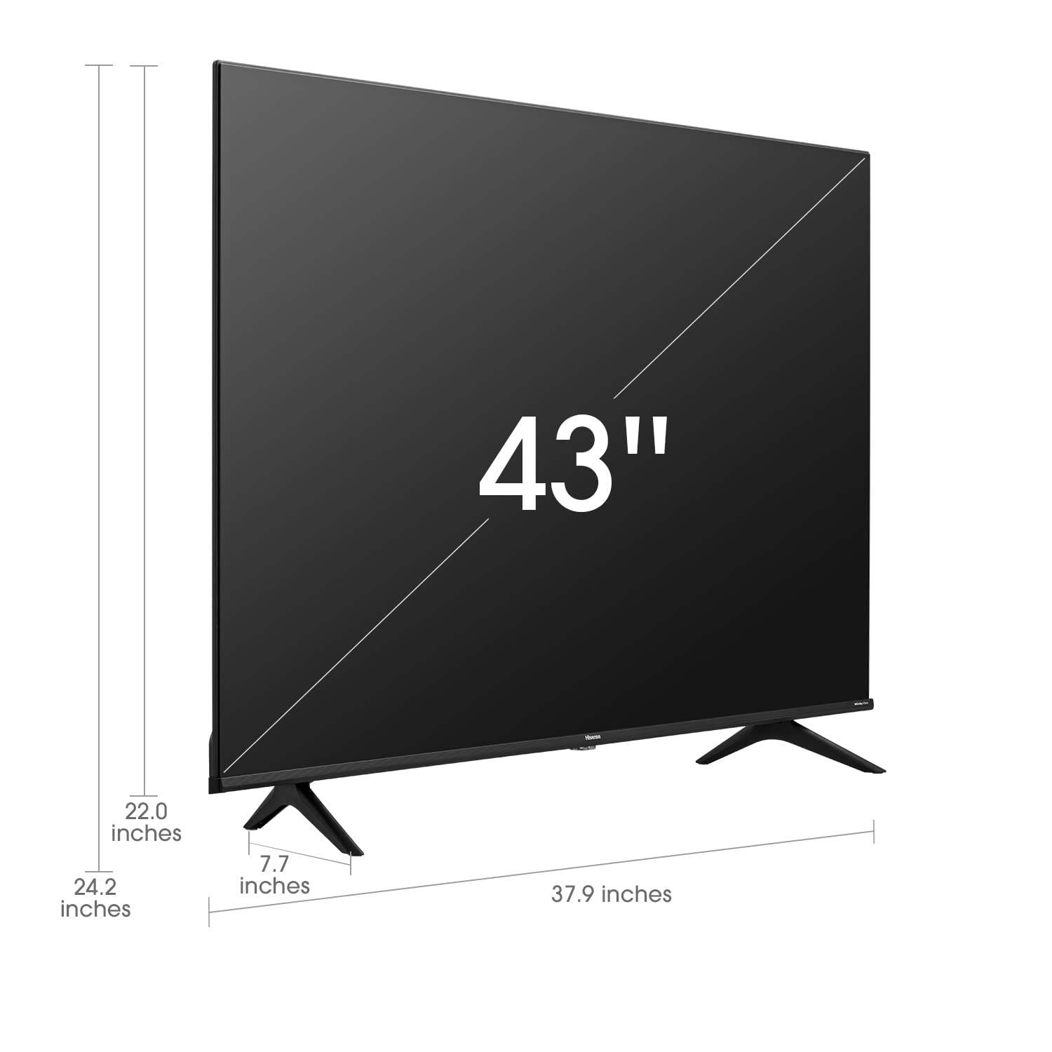 Hisense 43-Inch 4K UHD Smart Google TV with Alexa Compatibility and Hisense 2.1ch Sound Bar with Built-in Subwoofer (HS214)