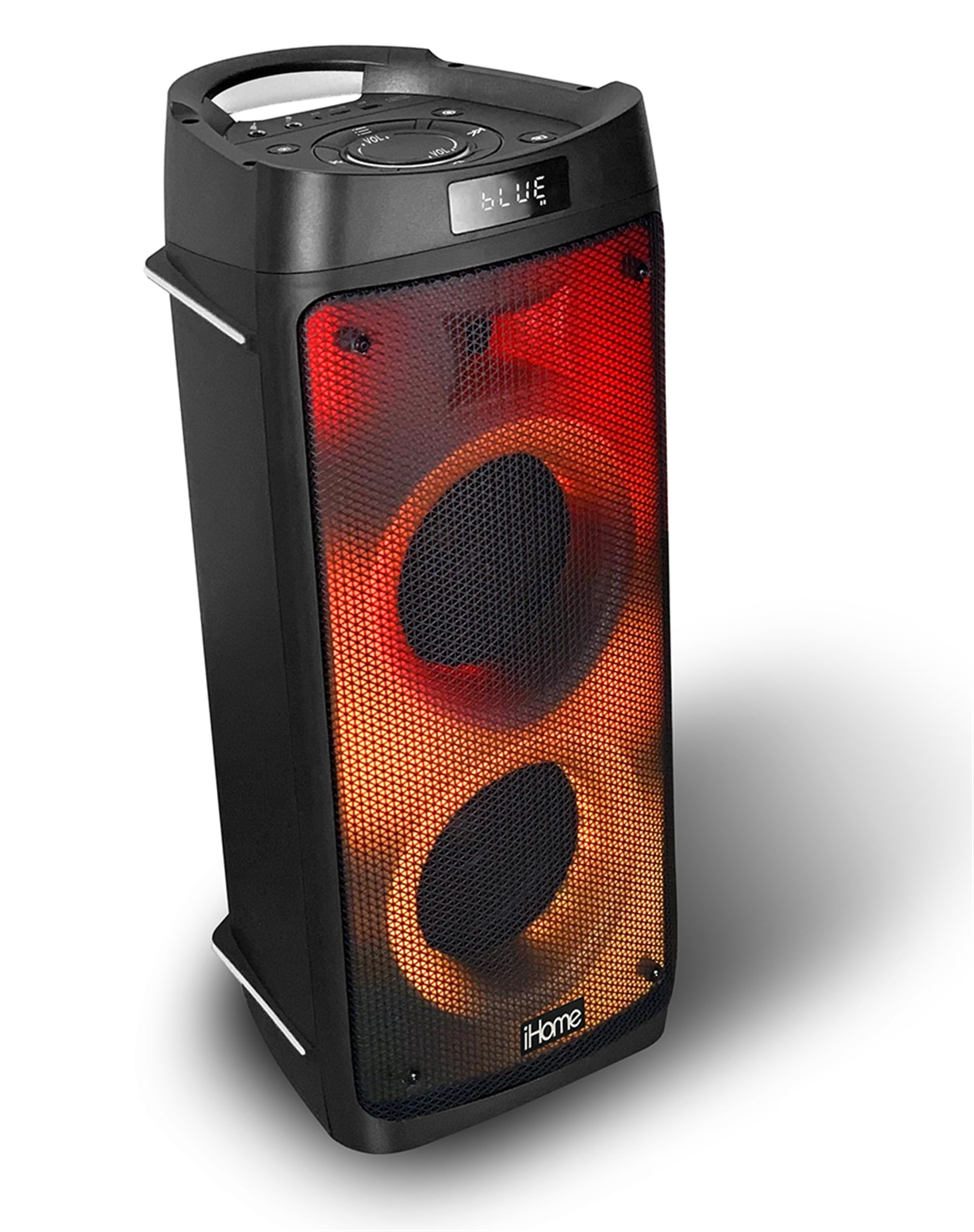 iHome iHPS-650LT Self Powered Wireless Bluetooth LED Lights 400 Watts Portable Party Speaker with EQ and FX