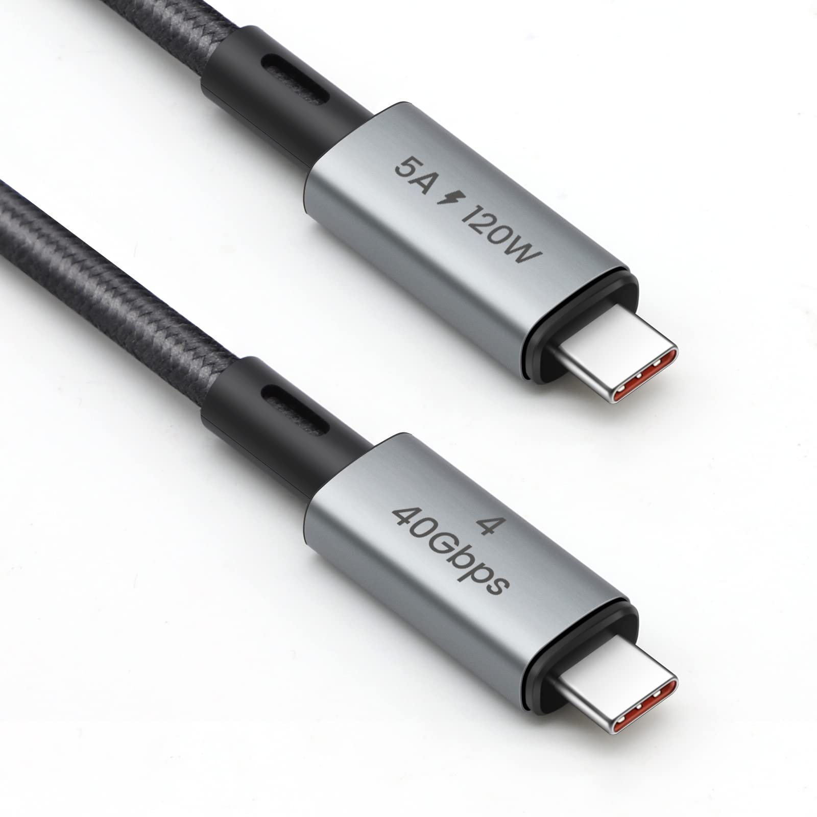 NAMCIM Thunderbolt 4 Cable, Thunderbolt Certified, 1.0 Meter (3.28 ft.), 40 Gb/s Data Transfer, 120W Power Charging, Compatible with Thunderbolt 4, Thunderbolt 3, USB-C, and USB4 Devices, Black
