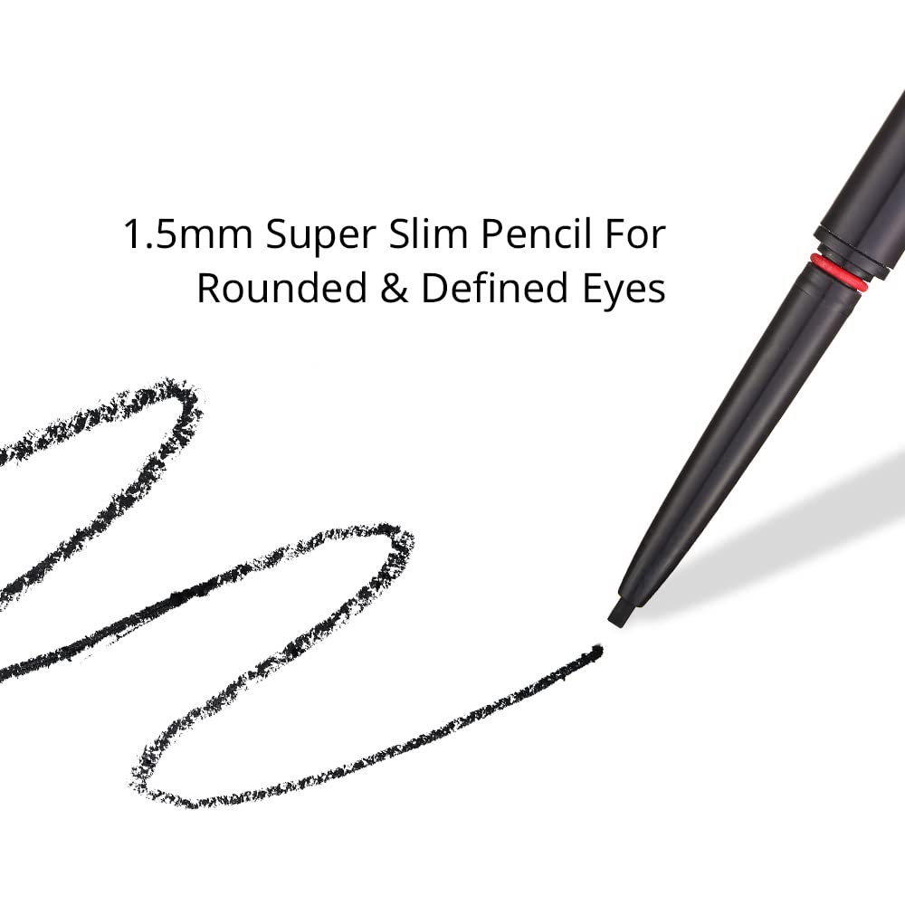 ETUDE Super Slim Proof Pencil Liner (#01 Black) 21AD | Long-Lasting and Waterproof Eyeliner with Fine Elaborate Lines for More Precise Eye Makeup