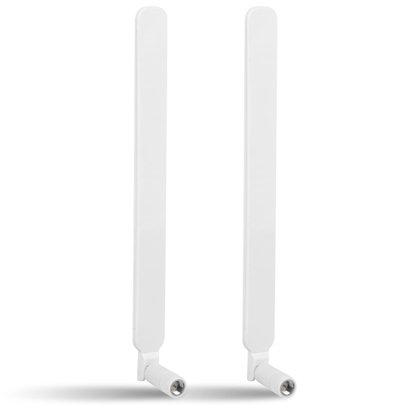 Nelawya 4G LTE/5G Sub-6 Antenna, Wide Band 8dbi 600-3980Mhz Omni Directional Antenna with SMA Male Connector for CPE Router,Mobile Hotspot,Wireless Range Extender,Cellular Trail Cameras White(2 Pack)